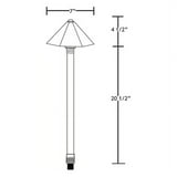 VOLT Parasol 12V Brass Path Light (25" Tall) - Walmart.com