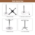 24 Inch Adjustable Height Cocktail Table With Black Spandex Cover Set ...