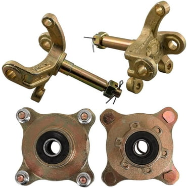 Miumaeov 4 Stud Front Steering Knuckle Spindle with Wheel Hub Brake ...