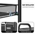 Black 5-Tier Metal Mesh Rolling Storage Trolley, Multilayer Mobile ...