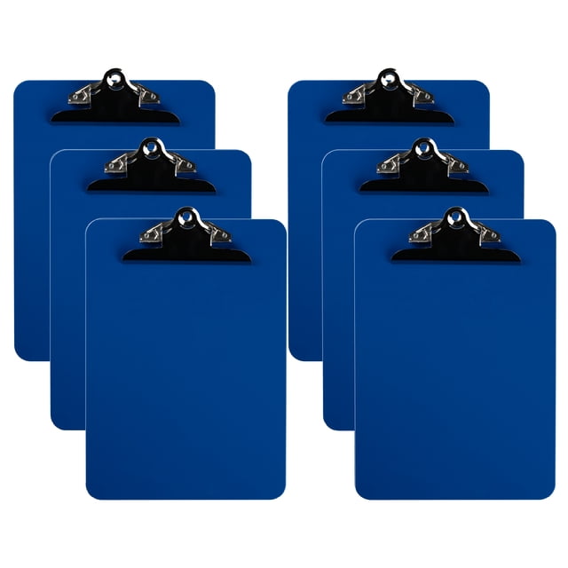 Davis Group Plastic Clipboard, Spring Clip, Blue, 6 pack - Walmart.ca