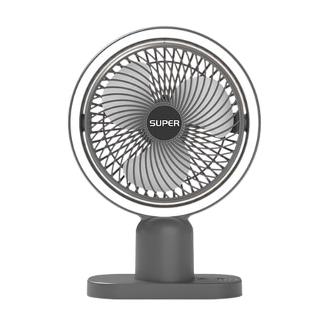 Desktop small fan mini portable rechargeable model with light, made of ...