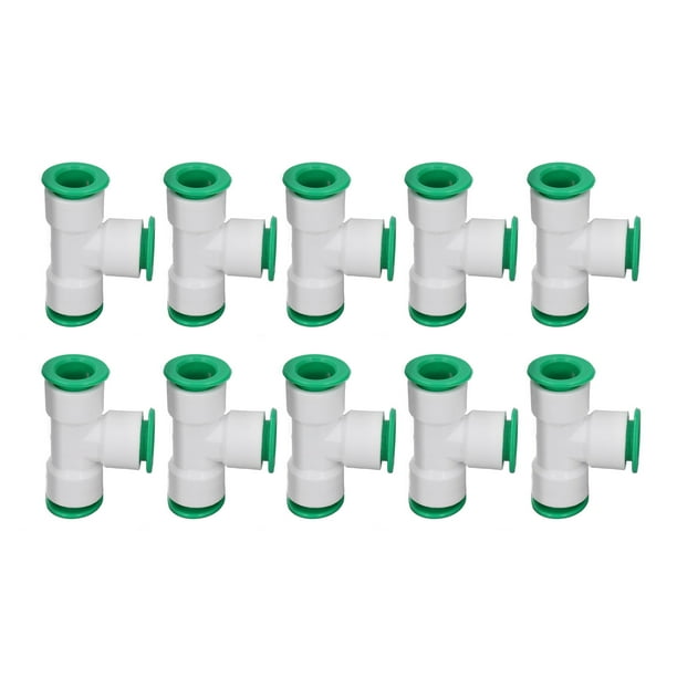 Water Connector 10Pcs Tee Connector 3 Way Quick Connect Push Water Pipe ...