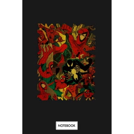 Spiderman Collage Vintage Notebook: Lined College Ruled Paper, Diary, Matte Finish Cover ...