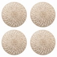 8PCS Round Placemats Restaurant Hollow PVC Decoration Meal Mat Anti-Hot ...