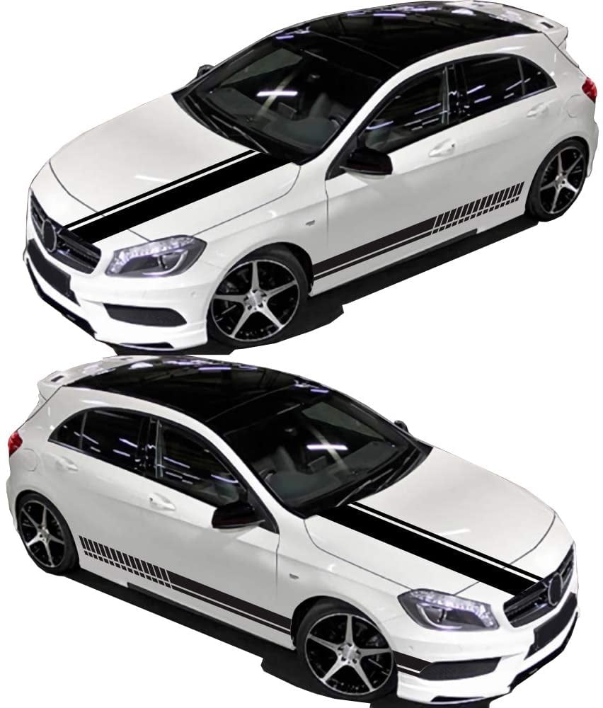 White Racing Stripes Graphics