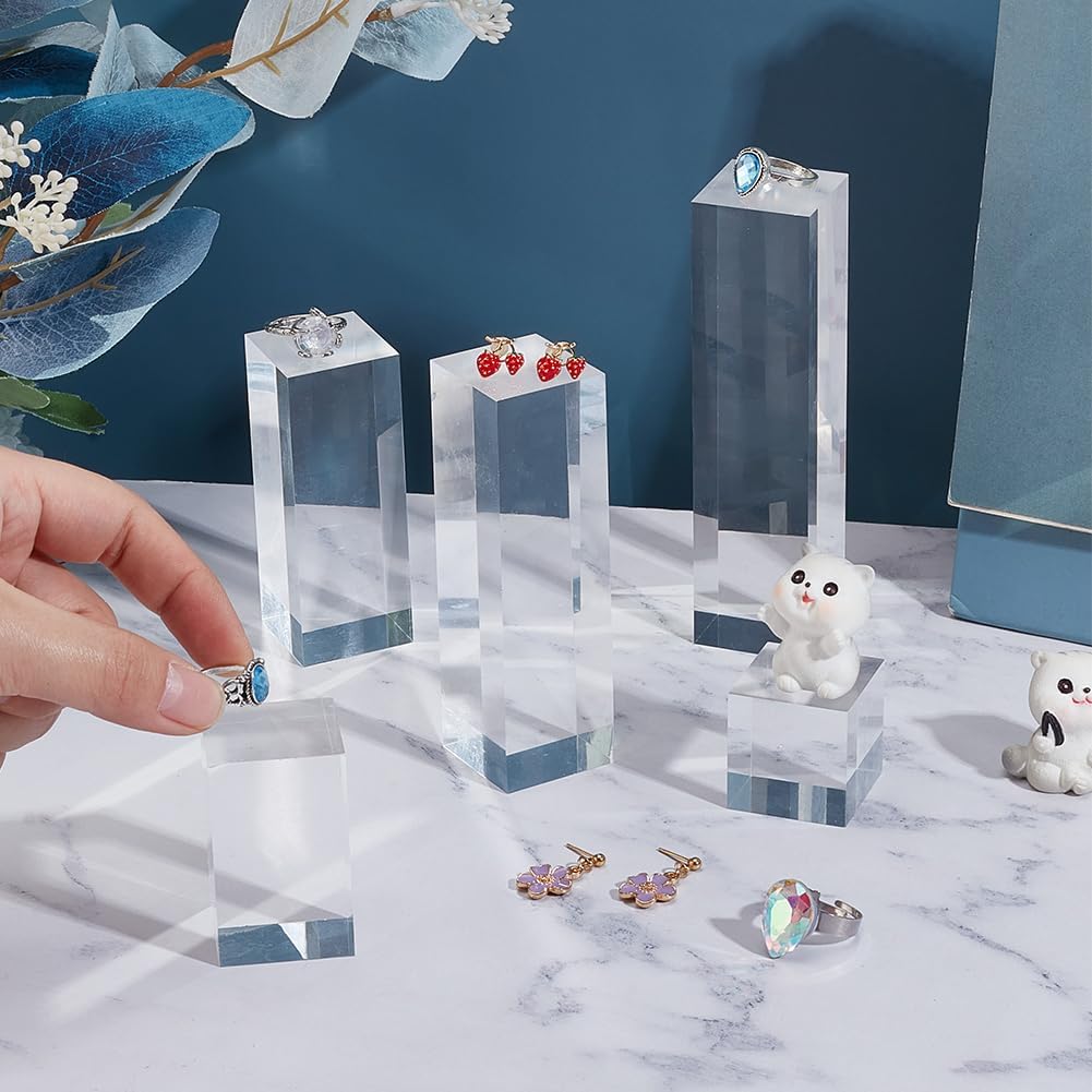 Acrylic Solid Display Blocks 16 Pcs Clear Acrylic Display Blocks - 1x1 ...