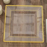 Efavormart 10 Pack 10" Clear Disposable Plates Square Plastic Plates ...