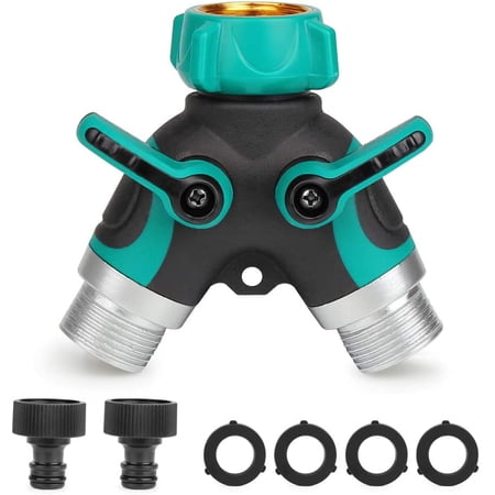 2-Way Distributor Hose Splitter Y-Distributor 3/4” Garden Hose ...