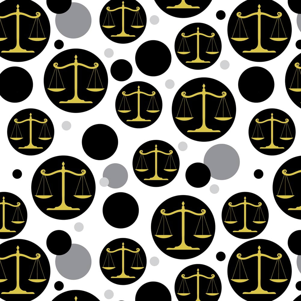 Balanced Scales of Justice Symbol Legal Lawyer Gold Premium Gift Wrap ...