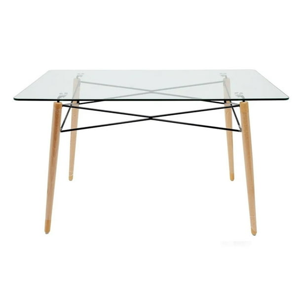 Mesa Eames Croswood De Cristal Comedor Moderno Minimalista Vintage DIMOBELER Croswood | Walmart ...