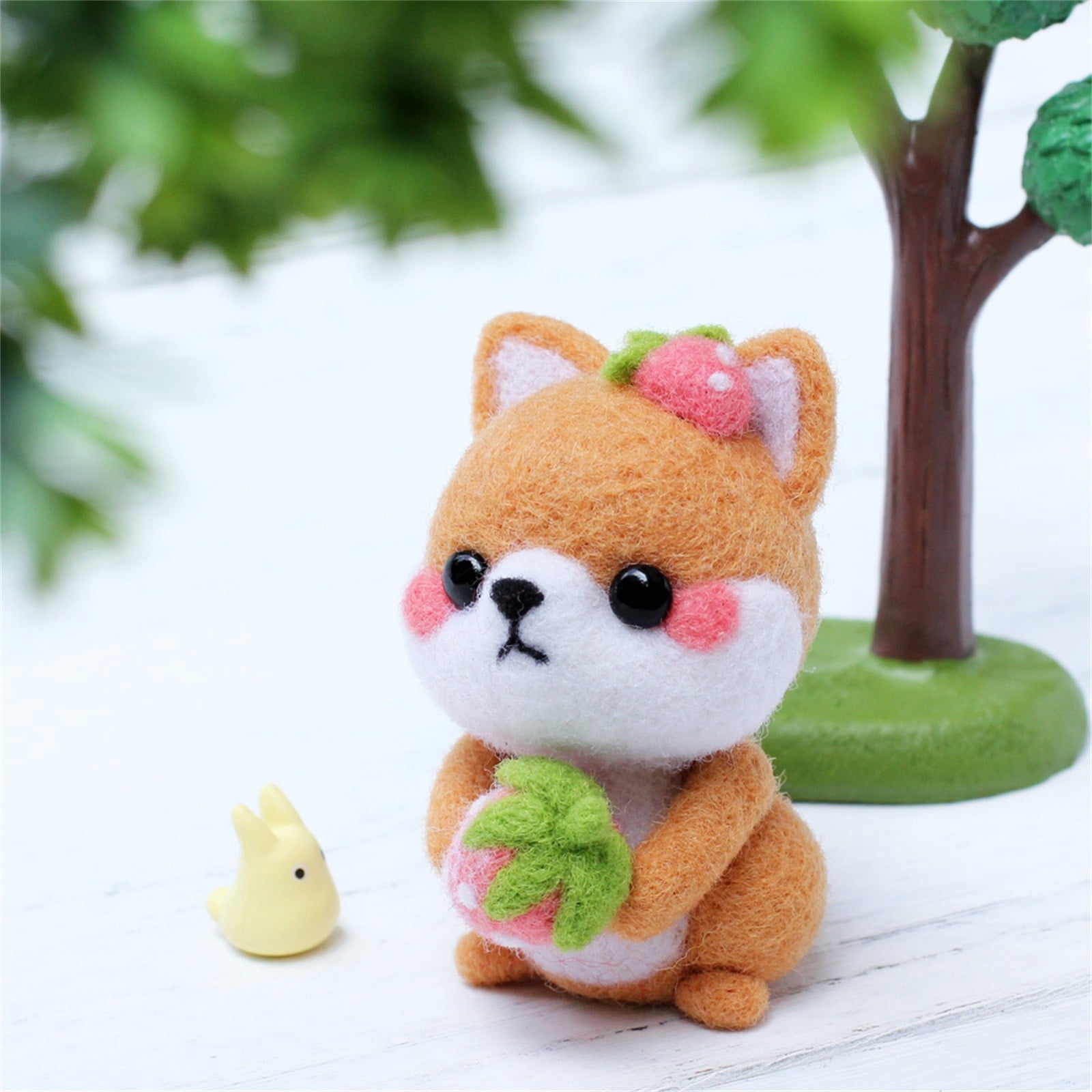 Tarmeek Plushies Toy Set Cute Dog Pattern Handmade DIY Poke Wool Felts ...