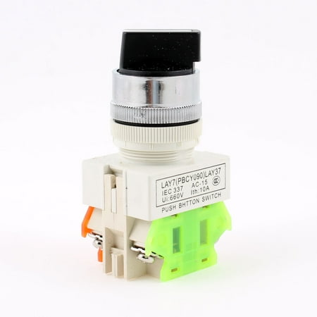 2 Position Rotary Select Selector Latching Switch 22mm 7/8" 1 N/O 1 N/C ...