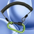 Fishing Lanyards Spring Coiled with Carabiner Spring Coiled Keychains ...