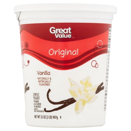 Great Value Original Vanilla Lowfat Yogurt, 32 oz - Walmart.com