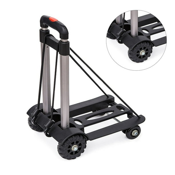 Folding Luggage Cart4 Wheels Folding Trolley Wheels Folding Trolley ...