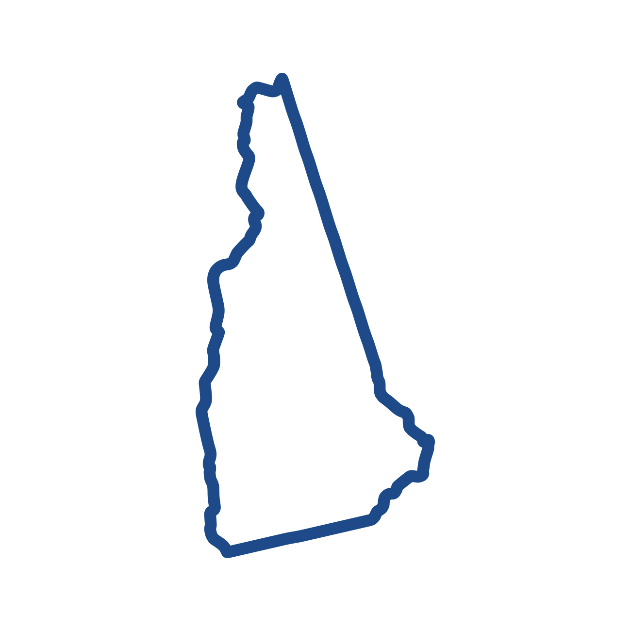 New Hampshire Outline Sticker Decal Die Cut - Self Adhesive Vinyl ...