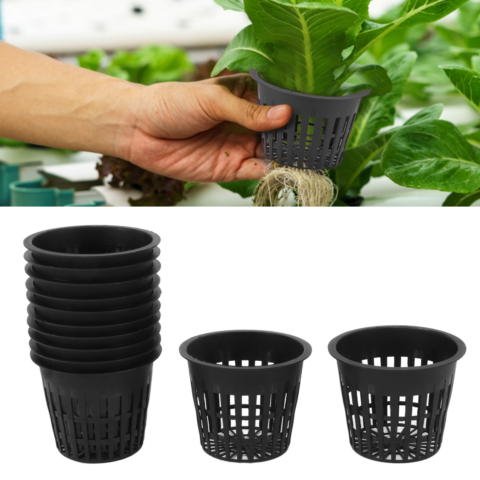 Mesh Plant Cups, UV Uniform Drainage 12PCS Water Planting Basket with ...