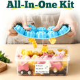 ACDANC 4 Pack Silicone Dog Treat Molds with Container and Ice Tong,Non ...