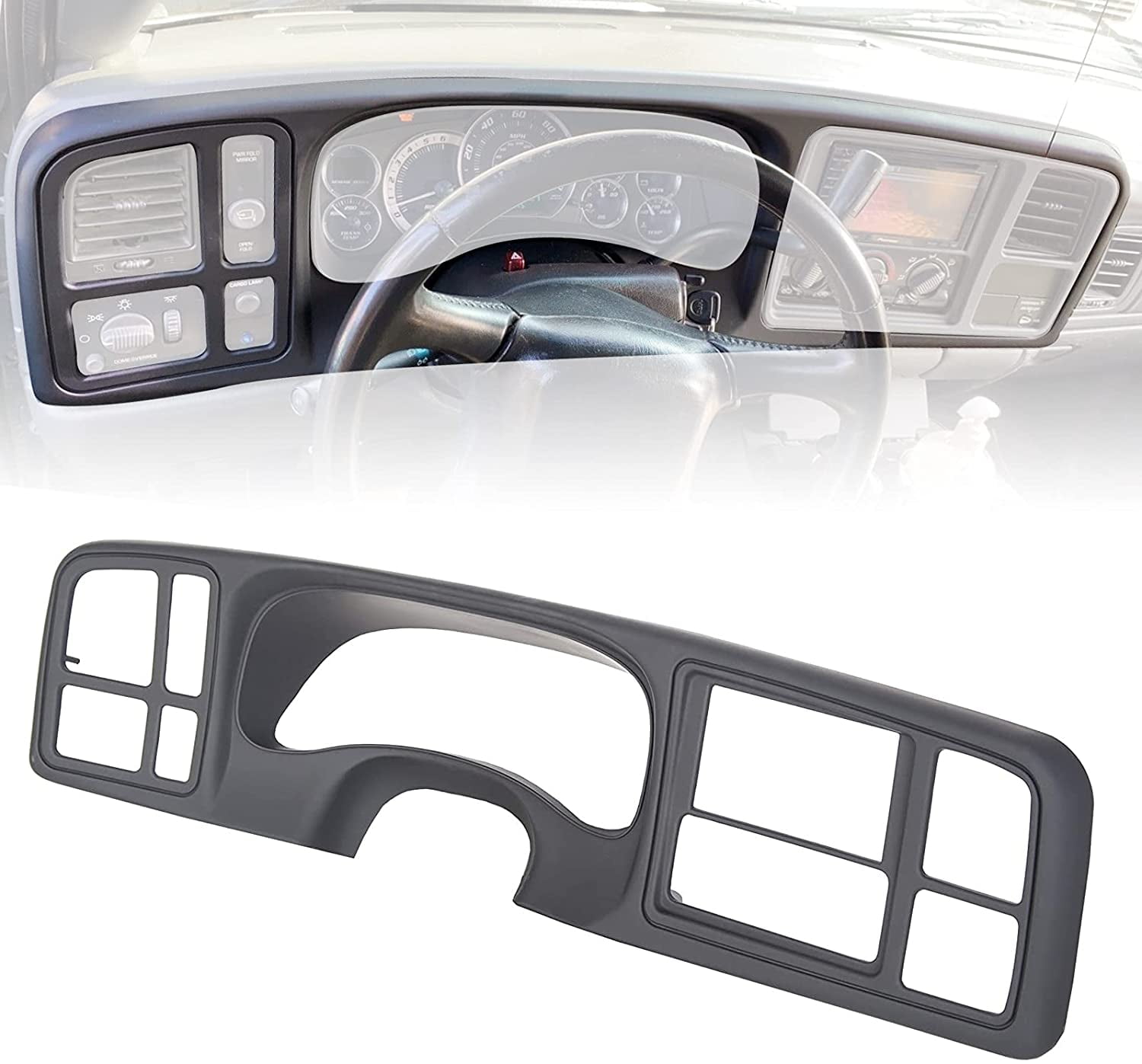 Kojem Full-Size Double DIN Truck Dash Kit Compatible With 1999-2002 ...