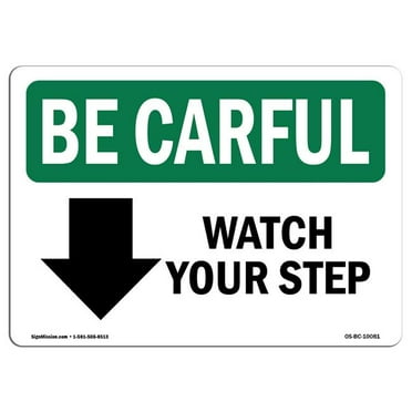 Caution Step Up Sign - Walmart.com