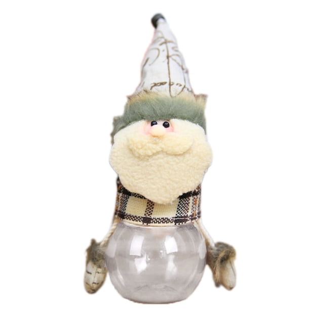 AMERTEER Candy Jar Cartoon Anti-Crack Lightweight Christmas Elf Candy ...