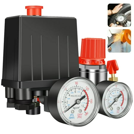 90-120PSI Air Compressor Pressure Switch Valve Control Manifold ...