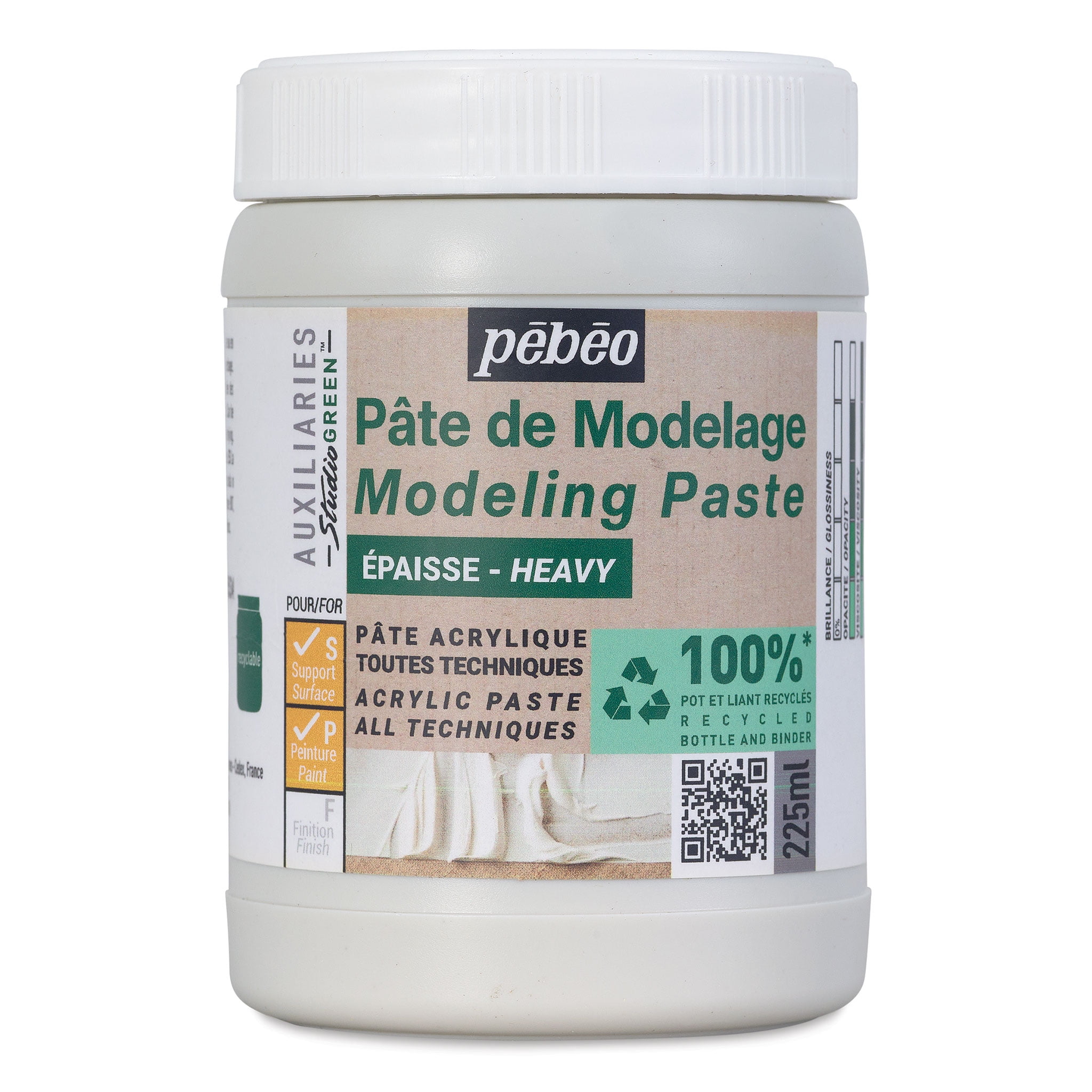 Pebeo Studio Green Modeling Paste - Heavy, 225 ml - Walmart.com