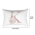 30x50cm English Alphabet Pillow Cover Peach Skin Fabric Single Side ...