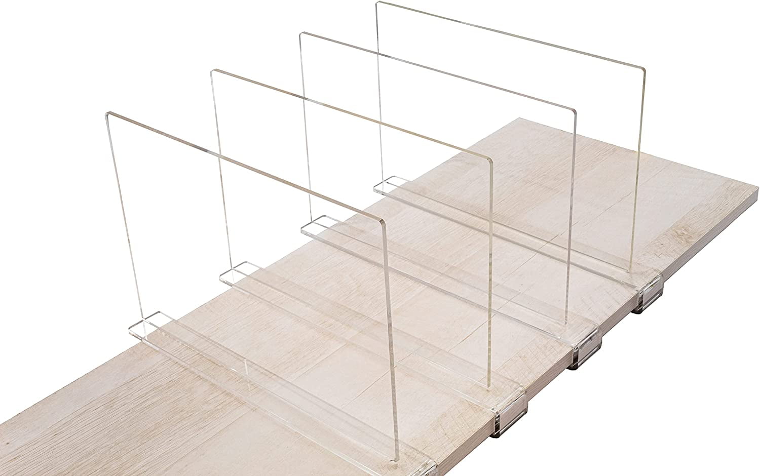 Vive Comb Clear Acrylic Shelf Dividers, Closet Vertical Organizer for ...