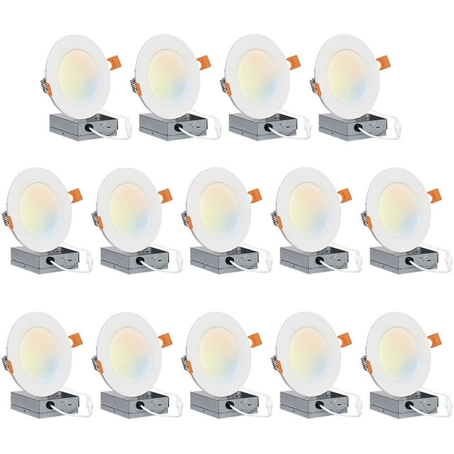 Hyperikon 4 inch Recessed LED Slim Downlight, 9W Color Temperature ...