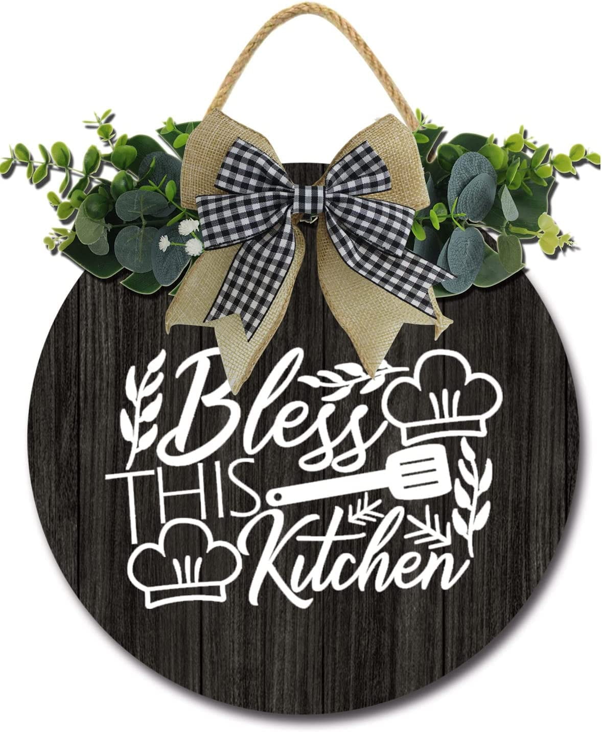 Eveokoki 12" Bless The Kitchen Decor Farmhouse Kitchen Wall Decor ...