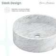 Monaco 17" Round Vessel Bathroom Sink in Marbled Grey - Walmart.com