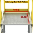 SDJPOI 4 Step Rolling Platform Ladder, Aluminum Ladder with Wheels ...