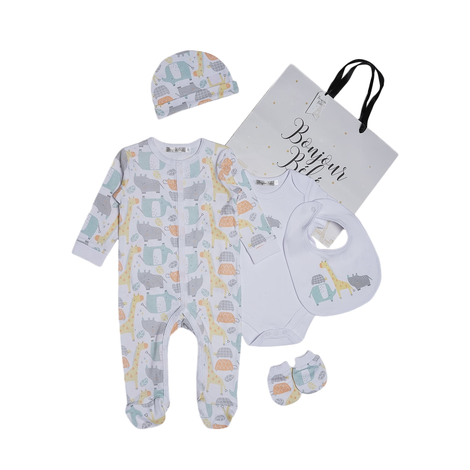 Click here for Bonjour Bebe Forest Buddy 5-Piece Layette Set - 10... prices