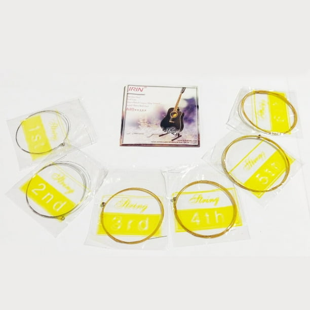 justharion 6 Pieces Acoustic Guitar Strings Metal Musical Instrument ...
