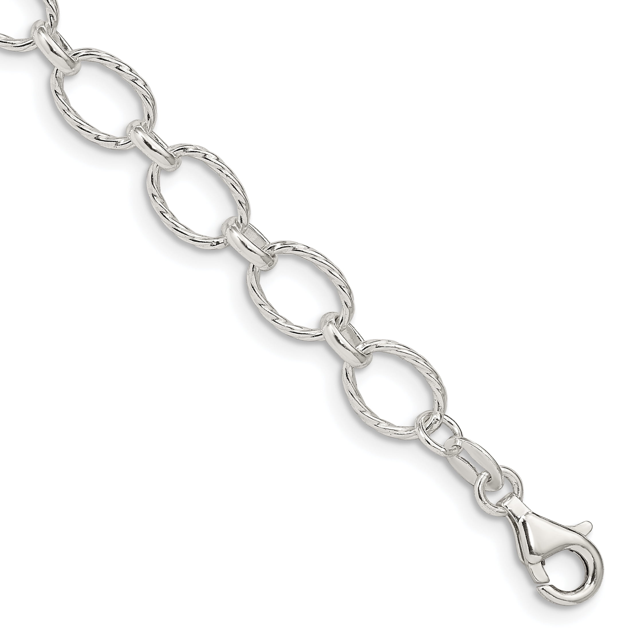 925 Sterling Silver Bracelet 8 Inch Chain Rolo Fine Jewelry Ideal Gifts ...