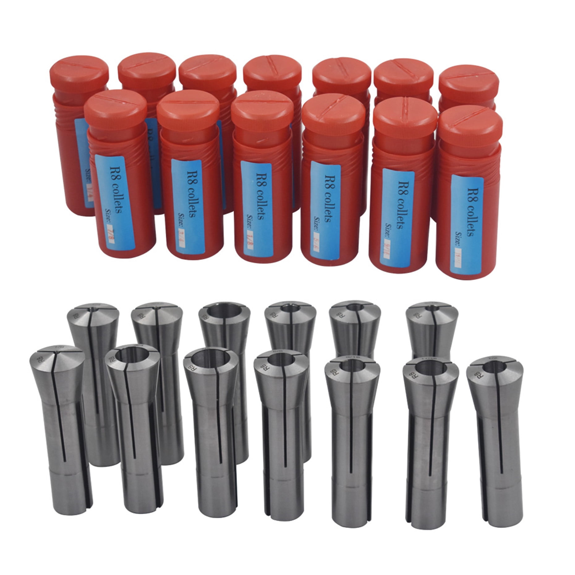 ALL-CARB 13-Pack Precision R8 Collets Set Mill Collets Set 1/8-7/8In ...