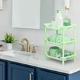 Rectangular Three-Layer Plastic Storage Rack for Bathroom and Kitchen ...