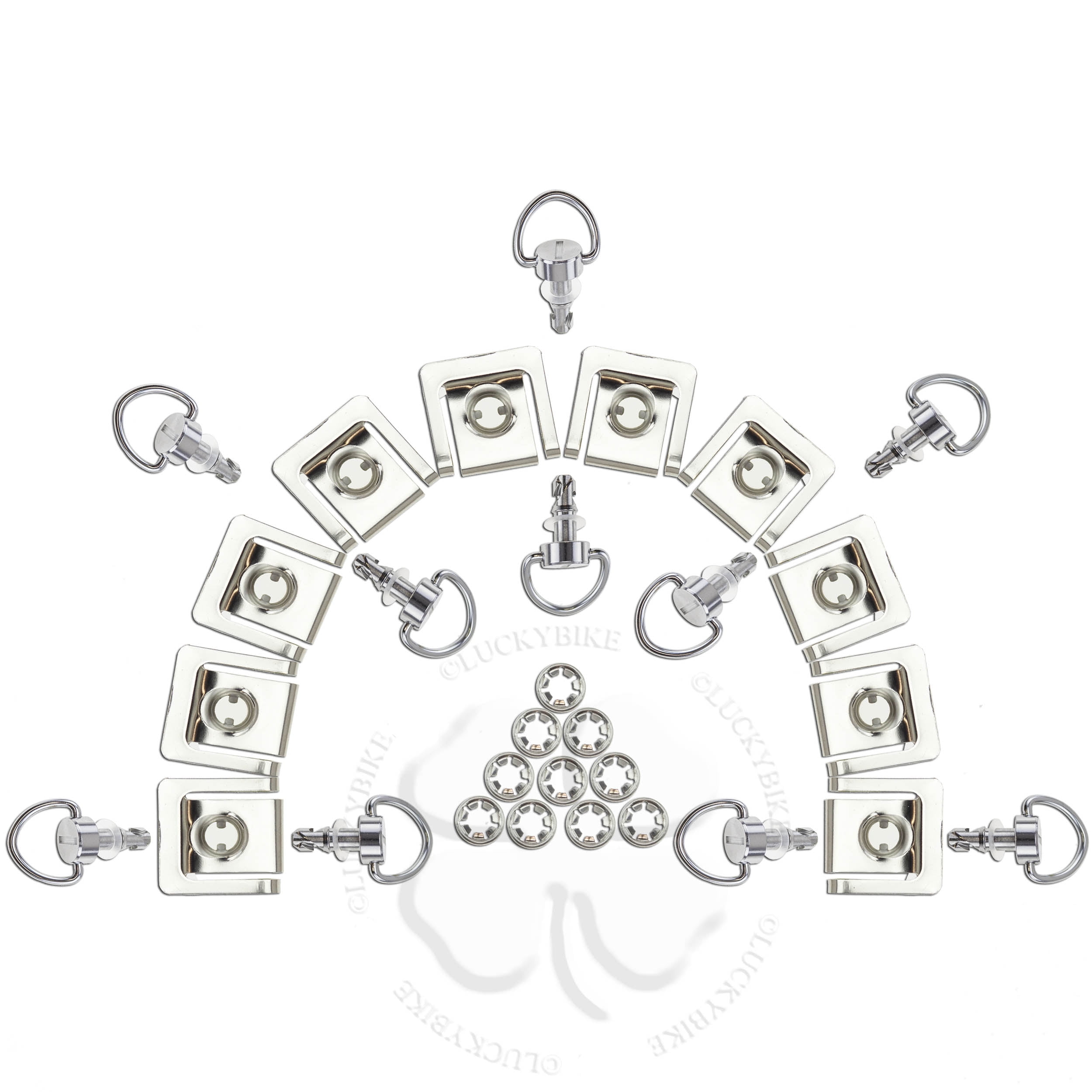 10x 1/4 Turn Quick Release Clip Chrome Clamp 17mm Fairing Race Dzus ...
