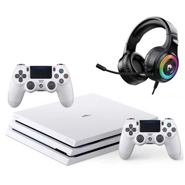 Sony PlayStation 4 500GB Gaming Console White with 2 Controller Included BOLT AXTION Bundle Like ...