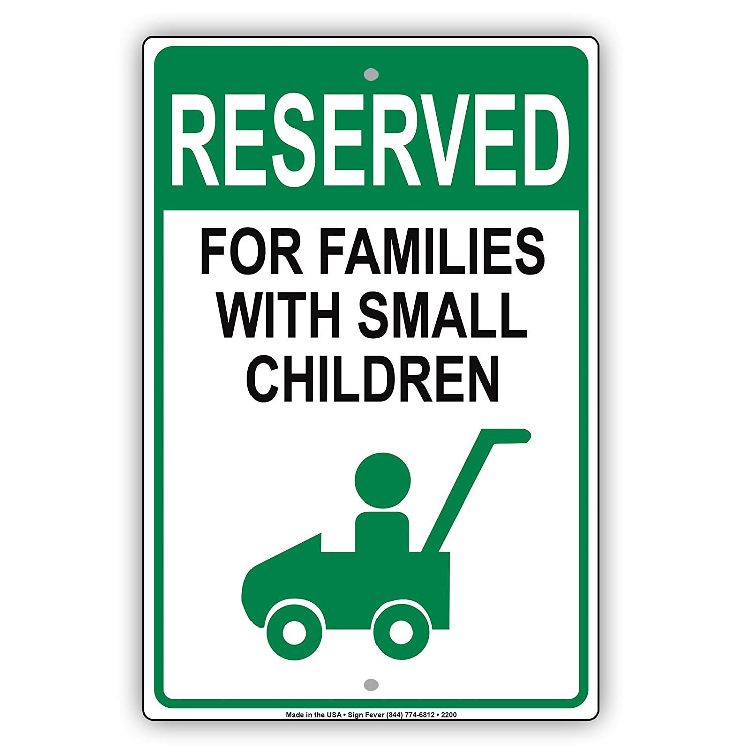 Reserved For Families With Small Children Parking Alert Caution Warning ...