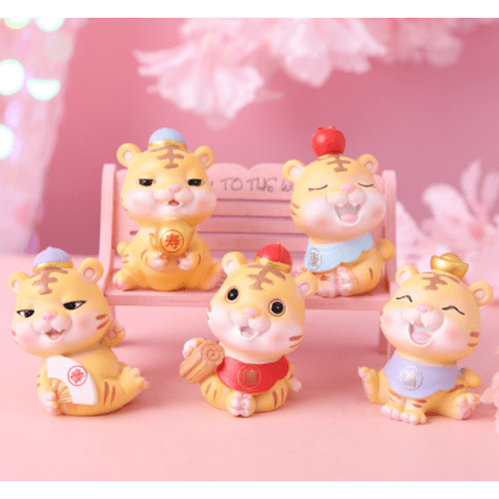 Tiger Blind box hand-made toys tide play desktop decoration birthday ...