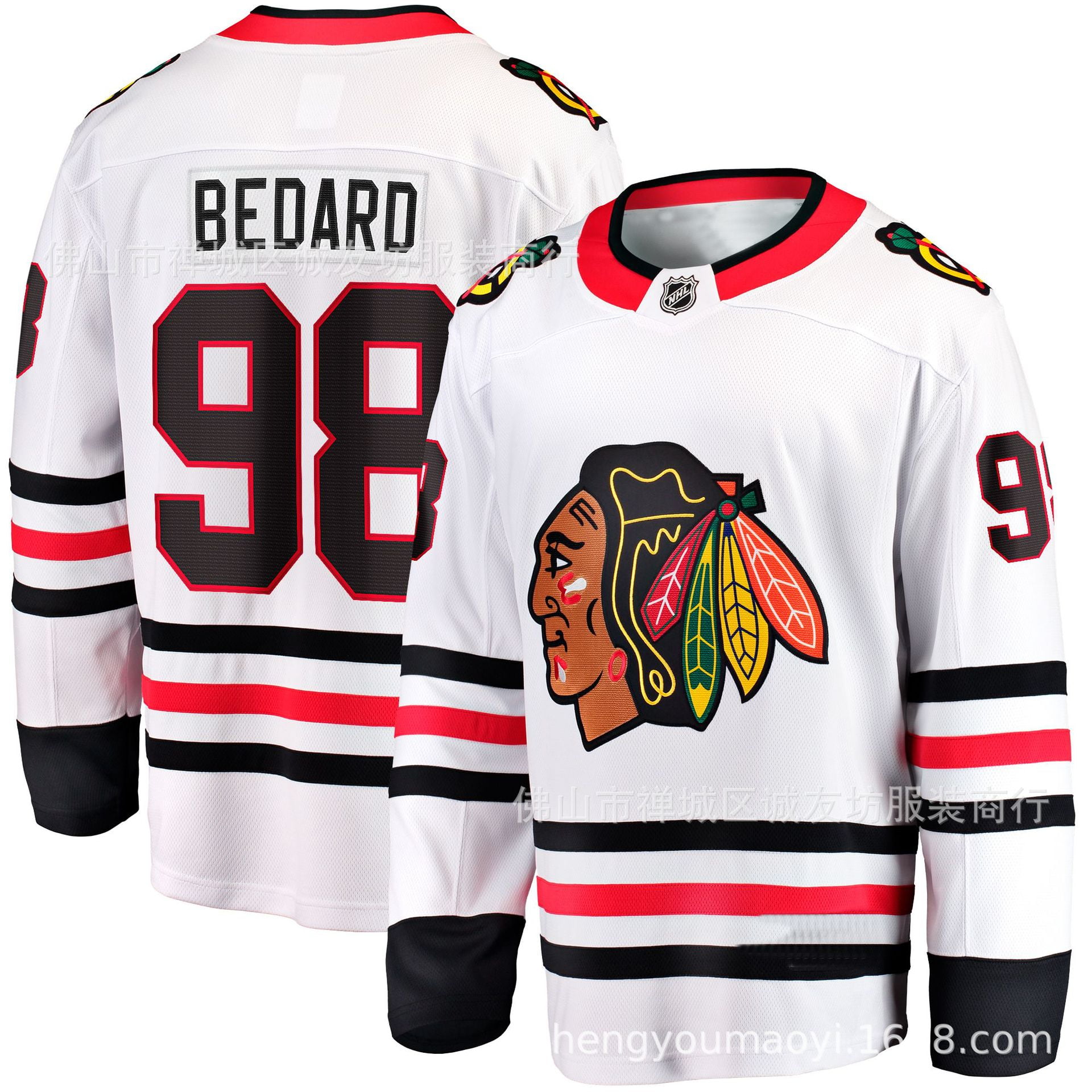Click here for Discount Time Blackhawks 98 White Ice Hockey Jerse... prices