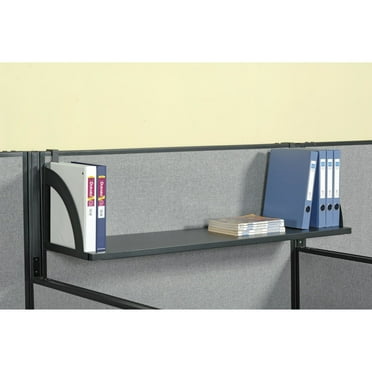 36"W Hanging Shelf, Black, For 1-3/4" Partition/Cubicle Panels ...