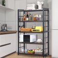 5-Tiers Bakers Rack,Microwave Oven Stand with Shelves,5 Tier Utility ...