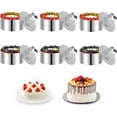 6Pcs Ring Molds for Cooking, Stainless Steel Mini Cake Ring Shapes Ring ...