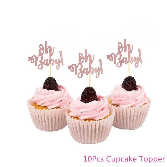 UMMH Shower Party Disposable Tableware Bronzing Oh Baby Paper Plates ...