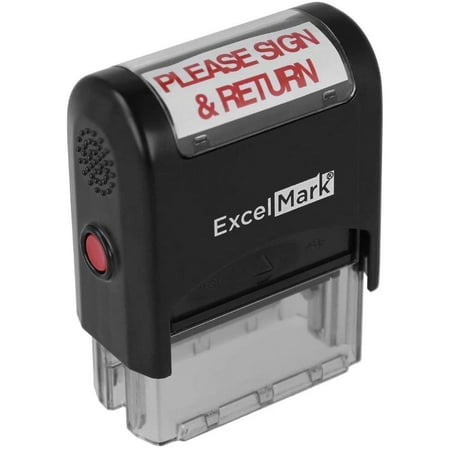 Please Sign and Return Self Inking Rubber Stamp - Red Ink | Walmart Canada