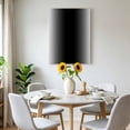 Art Black Canvas Wall Art for Living Room, Deep Black Gray Ombre ...